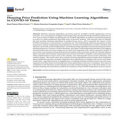 Housing Price Prediction using Machine Learning | PDF