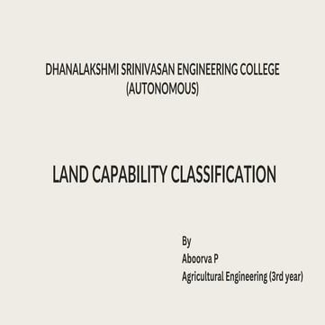Land capability classification | PPTX