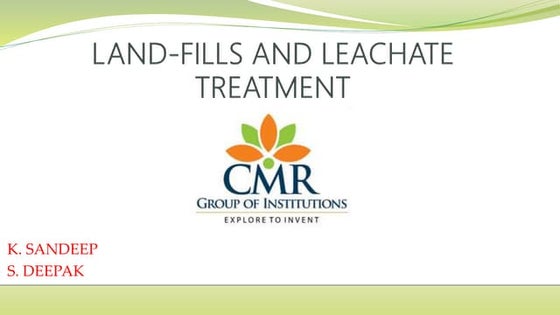 Leachate Treatment Ad Plant Technical Bulletin | PPT