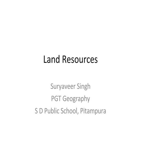 Land Resources | PPT