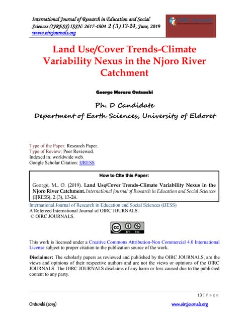 A Review on the Sedimentation Problem in River Basins | PDF