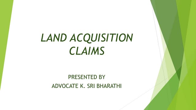 land acquisition | PPTX