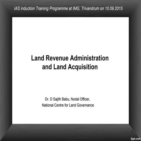 Land administration part i | PPT