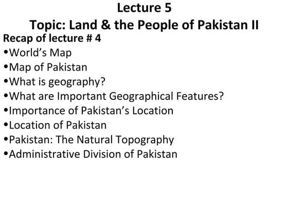 Location And Geography Of Pakistan | PPT