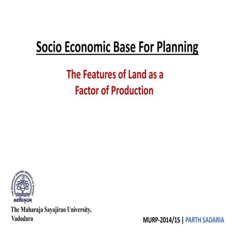 Land as a factor of production | PDF