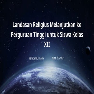 Landasan Religius Melanjutkan ke Perguruan Tinggi untuk Siswa Kelas XII ...