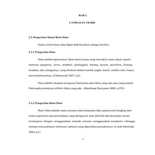 landasan sistem basis data | DOCX