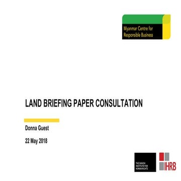 Land Briefing Paper Consultation | PDF