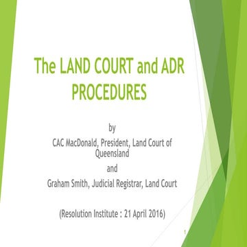 Land court and adr procedures final | PPT