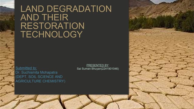 Ppt of land degradation | PPTX