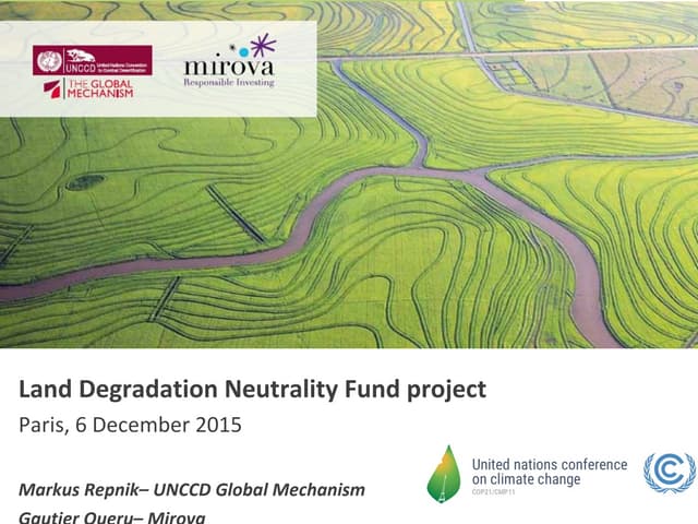 Land degradation neutrality fund project - CIFOR-ICRAF Knowledge