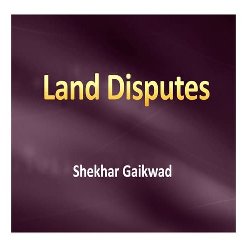 Land Disputes | PPT