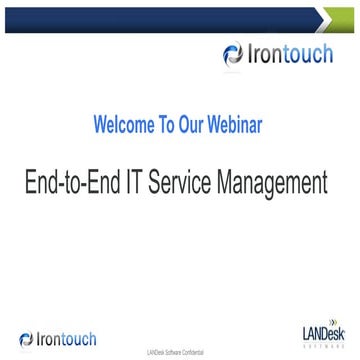 LANDesk End to End Service Management | PPTX