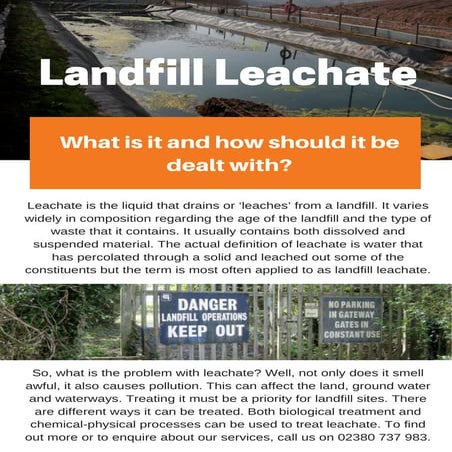 Landfill leachate | PDF