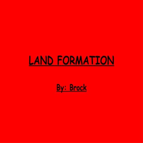 Land formation presentation | PPT