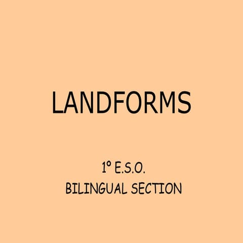 Landforms | PPT | Geography | Science