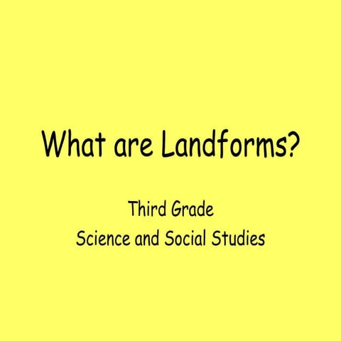 2nd Grade Landform Ramel | PPT