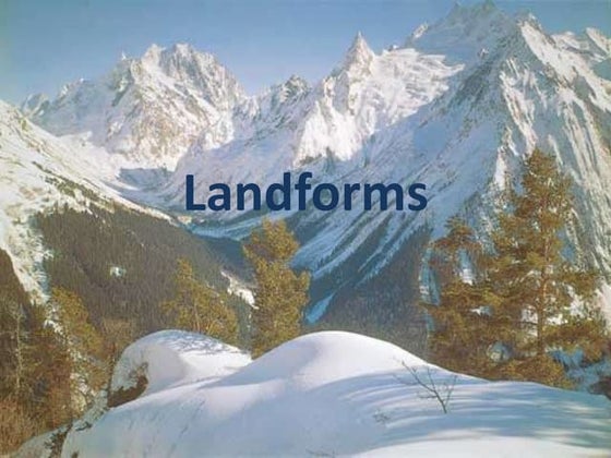 What are landforms lesson 1 chapter 5 | PPT