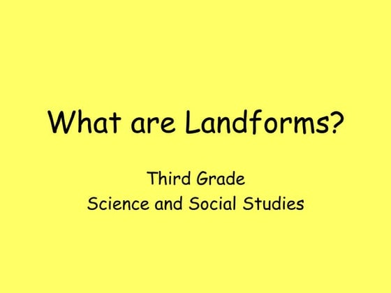 Landforms ppt | PPT | Geography | Science