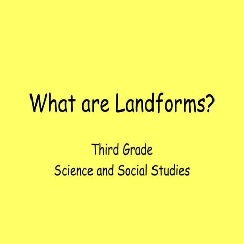 Landforms ppt | PPT