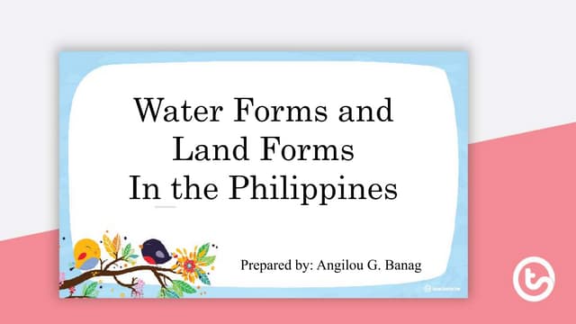 Water forms of the philippines | PPTX
