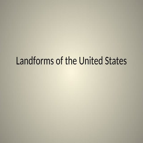 Landforms Notes Power point for teachers | PPT