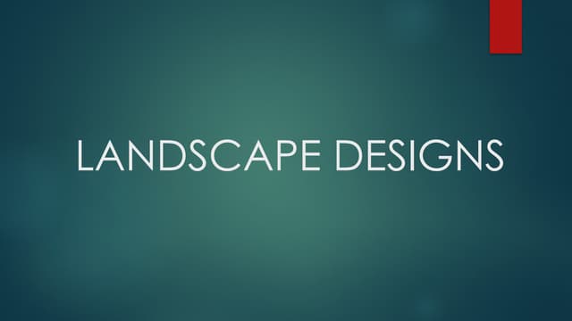 CASE STUDY-LANDSCAPE | PPTX