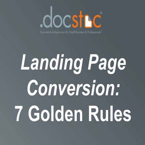 Landing page conversion 7 golden rules (1) | PPTX