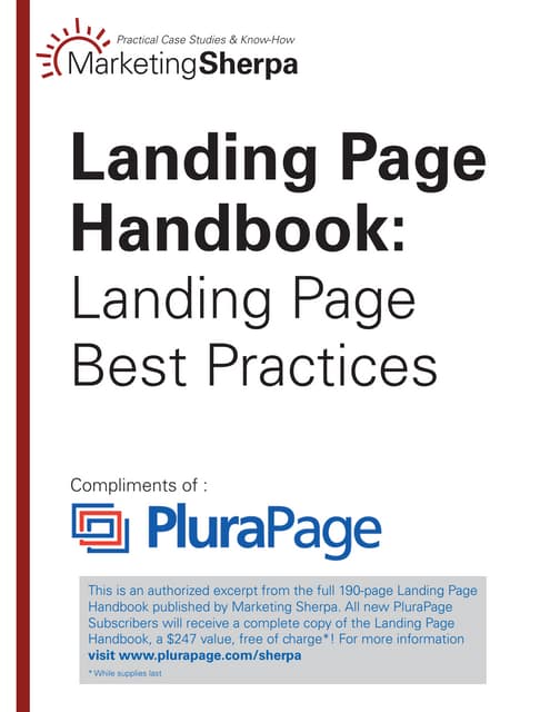7 steps to a perfect landing page | PDF