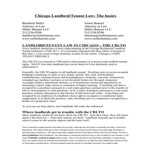Landlord Tenant Law Handout 2 | DOC