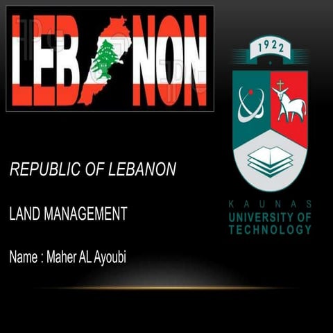 Land management of Lebanon | PPTX