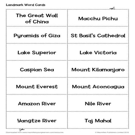 Landmark map-activities | PDF