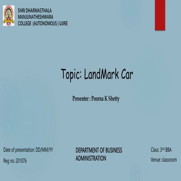 LAND MARK CARS | PPTX