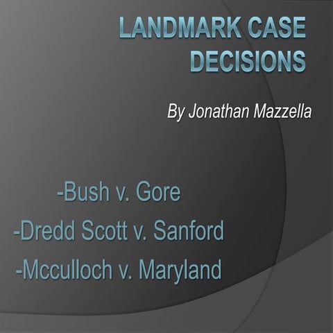 Landmark Case Decisions | PPTX