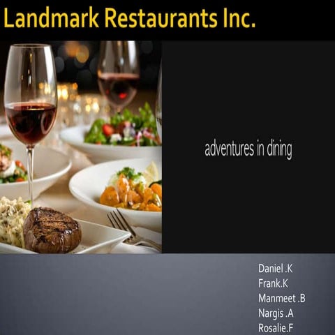 Landmark restaurants inc | PPTX