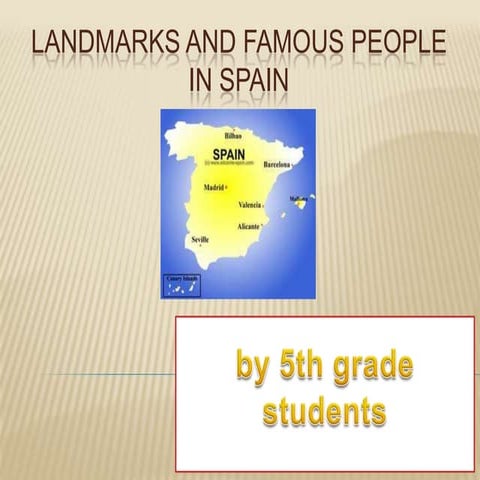 Landmarks and famous people in spain (5th grade) | PPTX