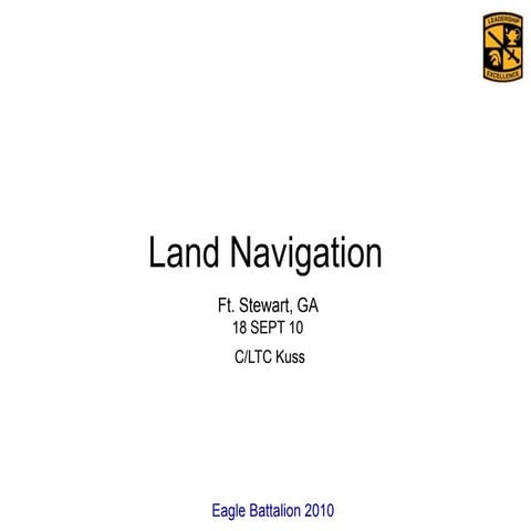 Land Nav Fall 2010 | PPTX