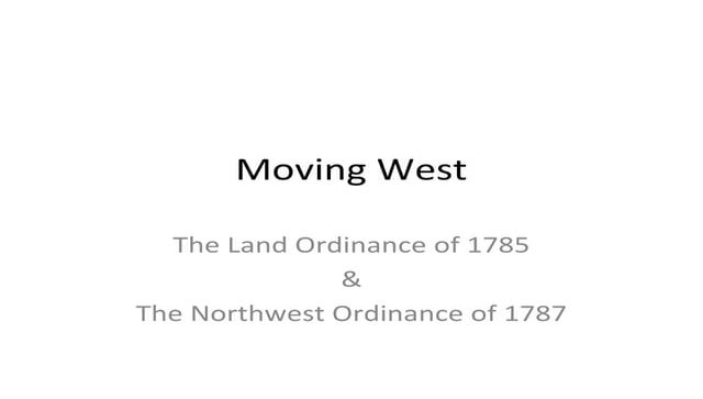 Land Ordinance Of 1785