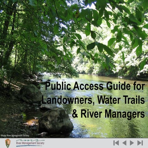 Public Access Guide for Landowners, Water Trails& River Managers | PPTX