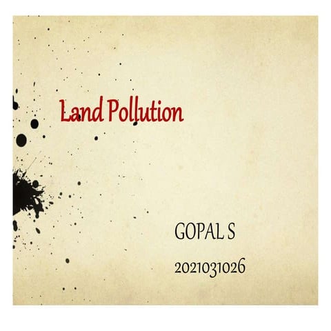 Land pollution poster | PPTX