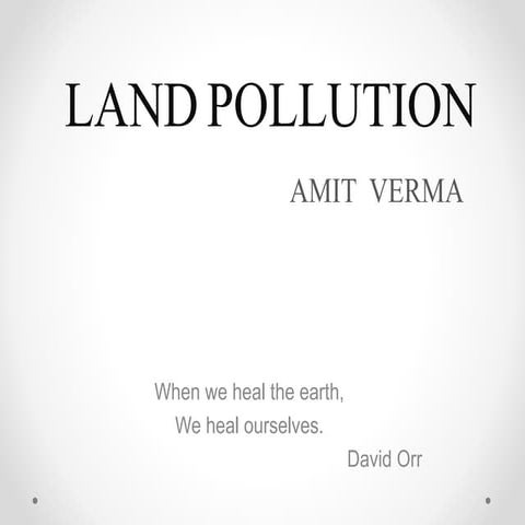 Land pollution poster | PPTX