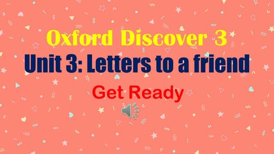 Oxford discover 3 -unit 1 words | PPTX