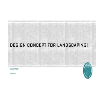 Landscape : Design Concept! | PDF