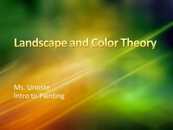 Landscape Paintings | PPTX