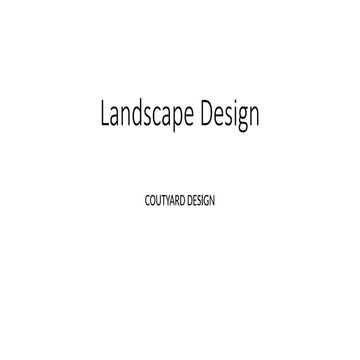 Landscape Design case studes process to design | PPTX