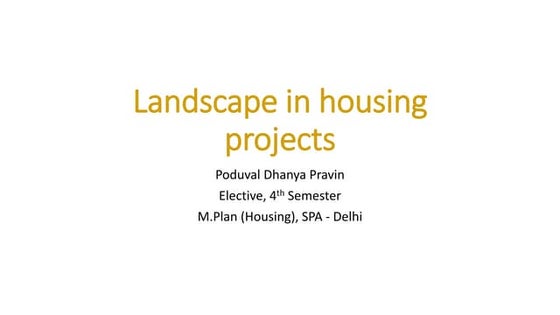 CASE STUDY-LANDSCAPE | PPT