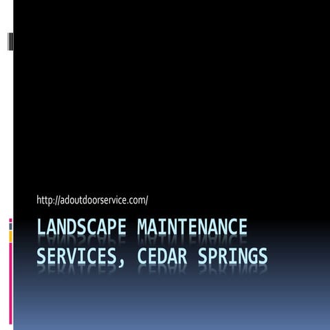 Landscape maintenance services | PPTX