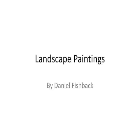 Landscape Paintings | PPTX