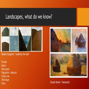 Landscape painting slideshow yr 8 | PPTX