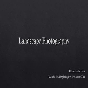 Landscape photography | PPTX